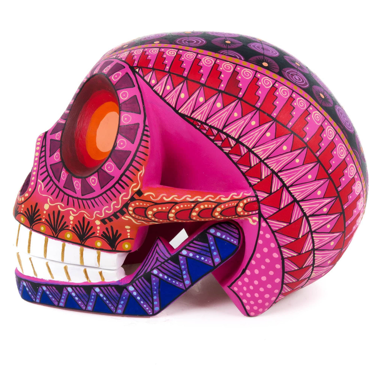 Day of The Dead Skull - Oaxacan Alebrije Wood Carving – VivaMexico.com ...