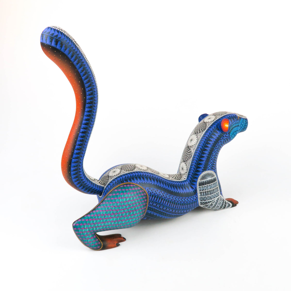 Beautiful Otter - Oaxacan Alebrije Wood Carving Sculpture - Nestor Mel ...