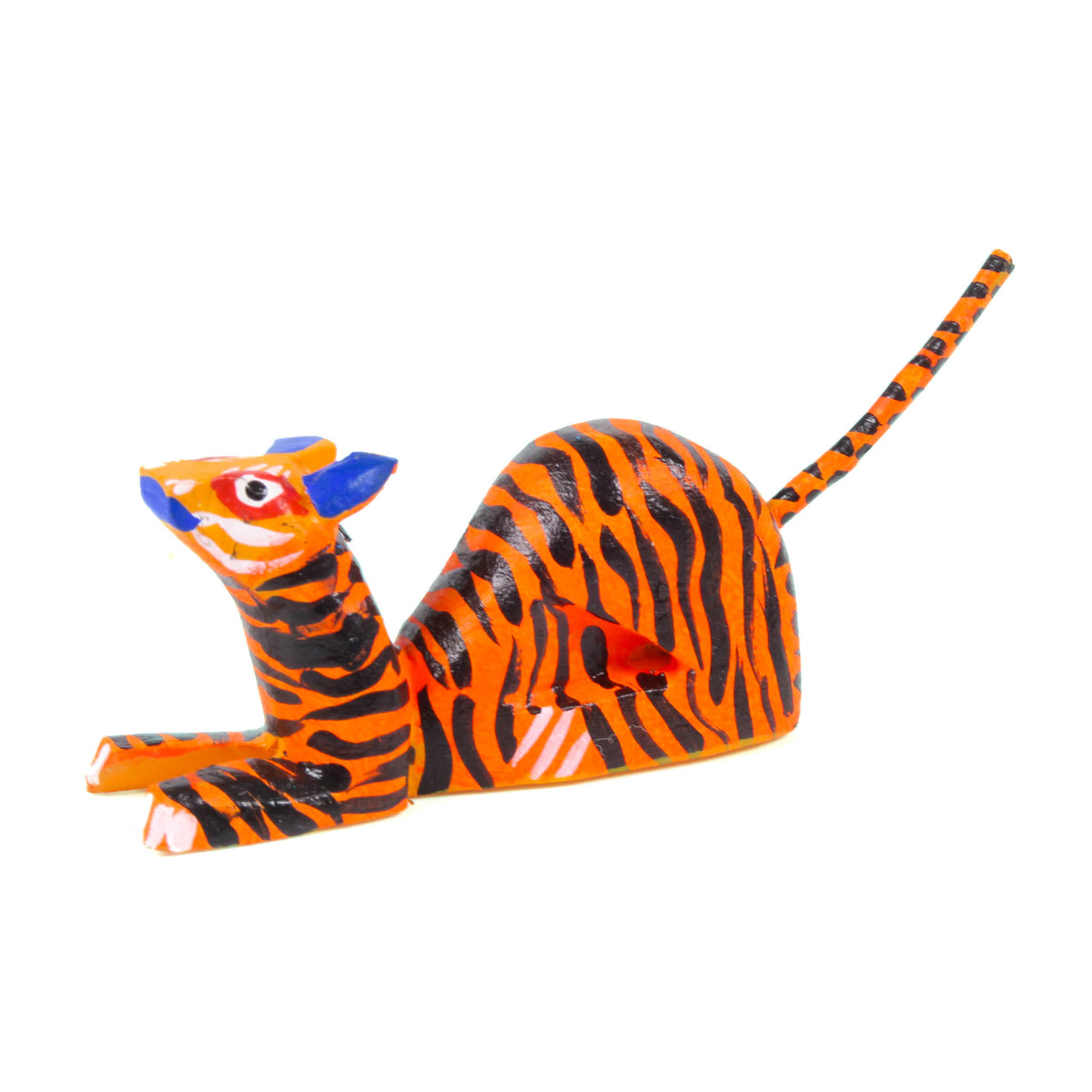 Mini Tiger - Oaxacan Alebrije Wood Carving – VivaMexico.com - Mexican Art