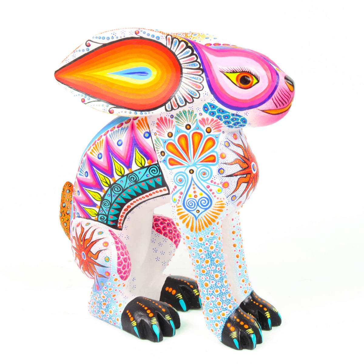 Rabbit - Oaxacan Alebrije Wood Carving – VivaMexico.com - Mexican Art