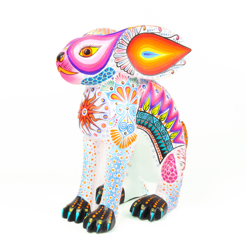 Rabbit - Oaxacan Alebrije Wood Carving – VivaMexico.com - Mexican Art