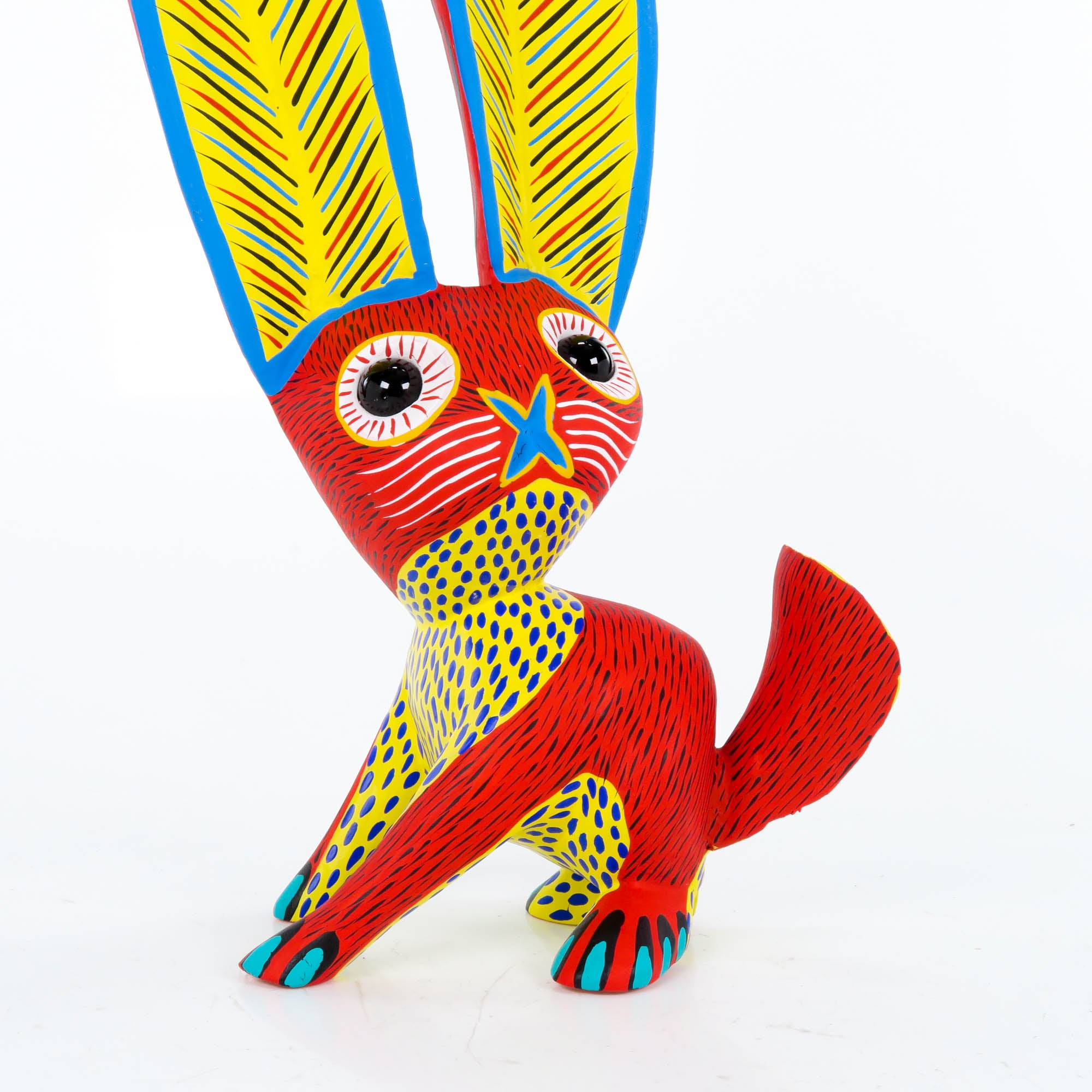 Big Eared Rabbit (Red) - Oaxacan Alebrije Wood Carving – Viva Mexico ...