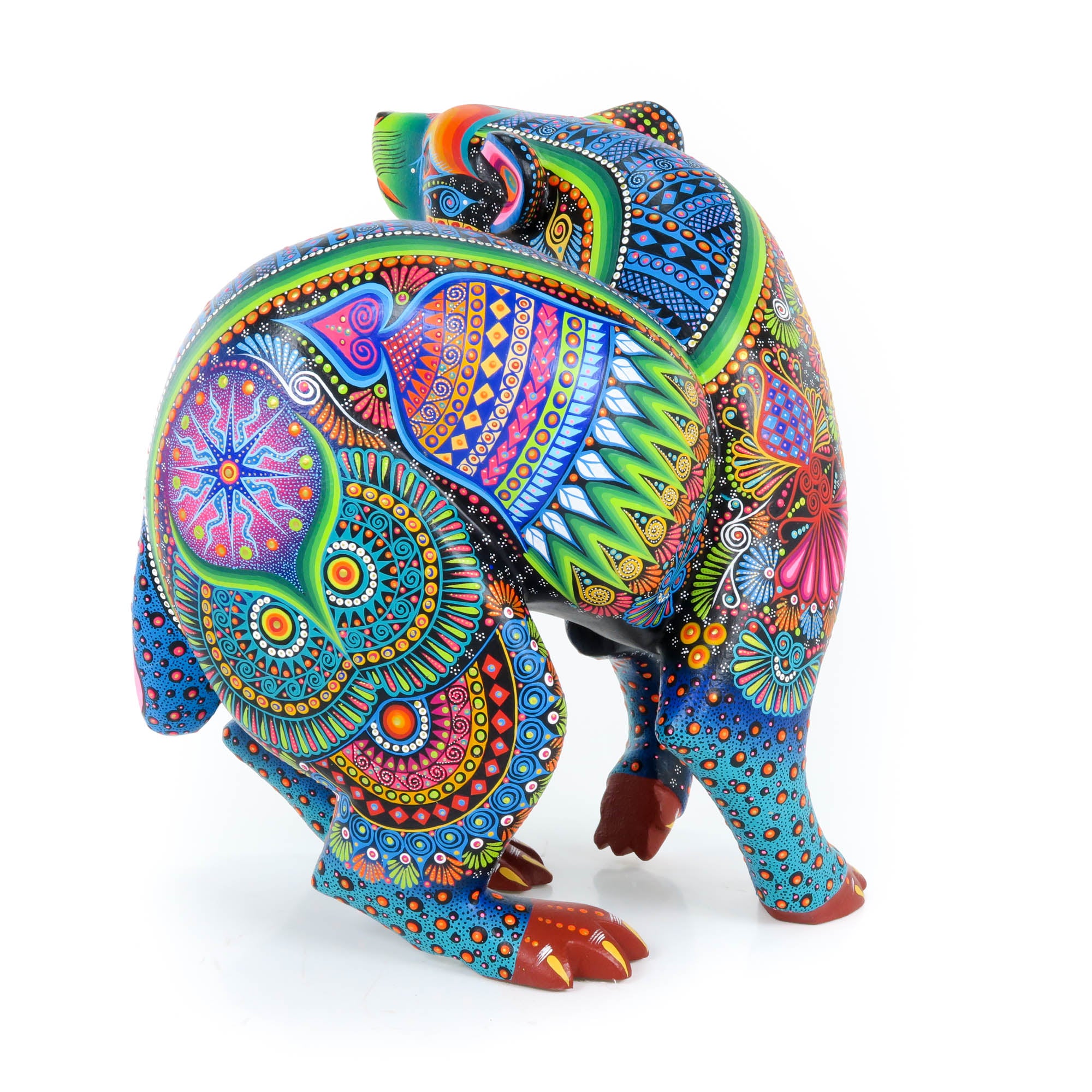 Badger - Oaxacan Alebrije Wood Carving – VivaMexico.com - Mexican Art