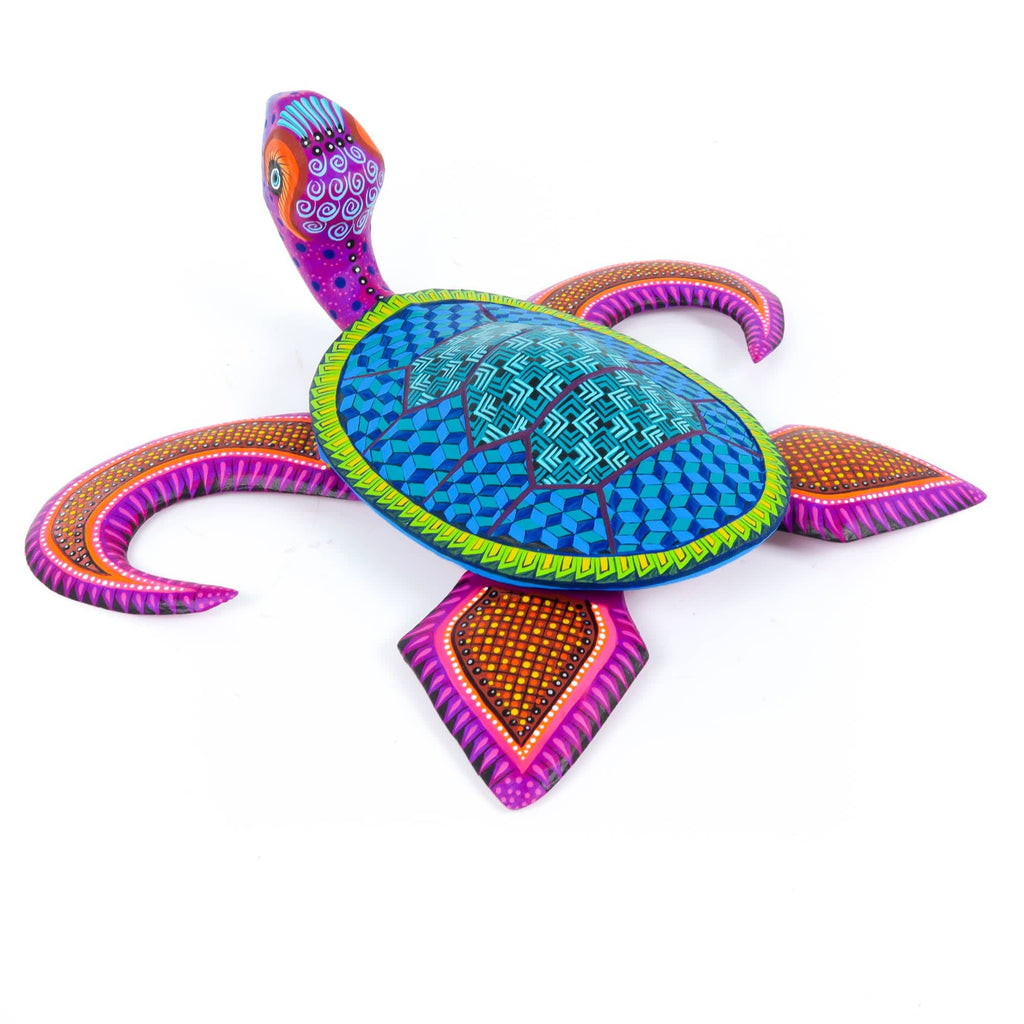 Sea Turtle - Oaxacan Alebrije Wood Carving – VivaMexico.com - Mexican Art