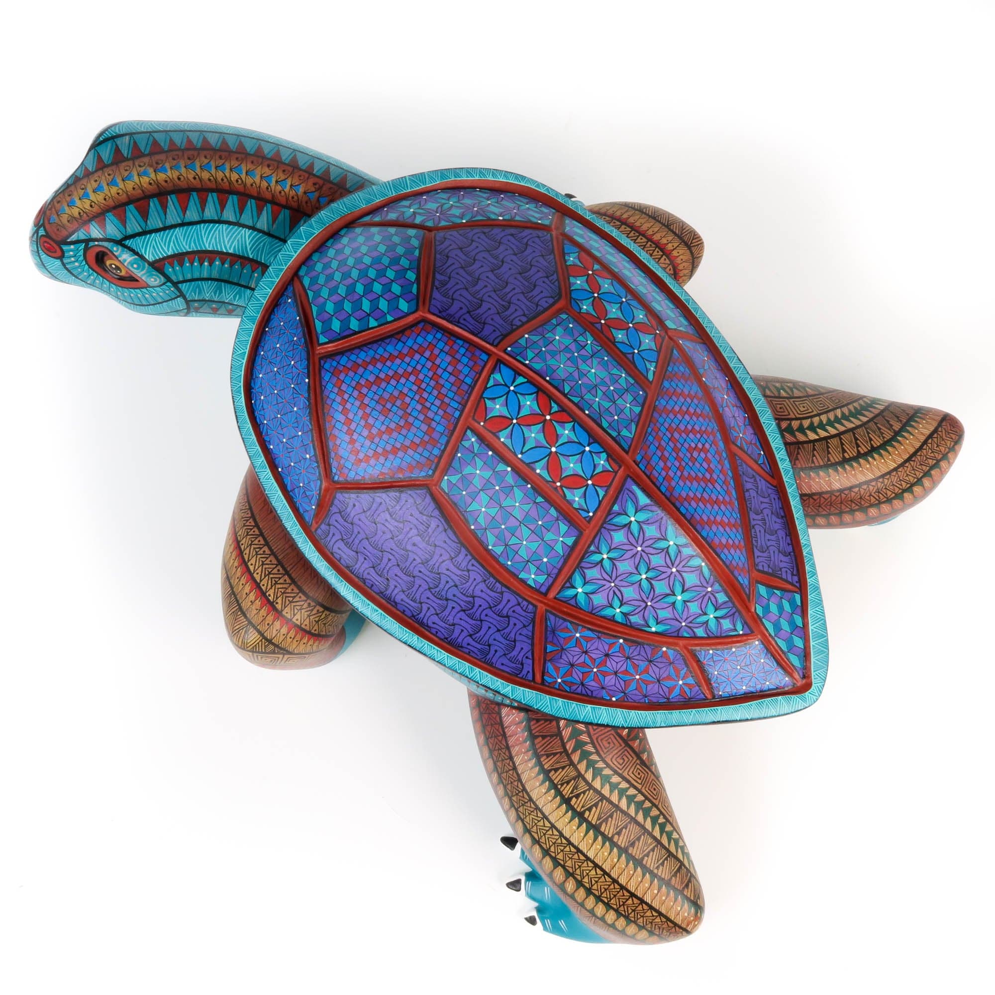 Large Masterpiece Turtle - Oaxacan Alebrije Wood Carving – VivaMexico ...