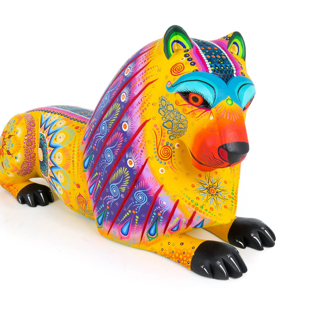 Lion - Oaxacan Alebrije Wood Carving – VivaMexico.com - Mexican Art