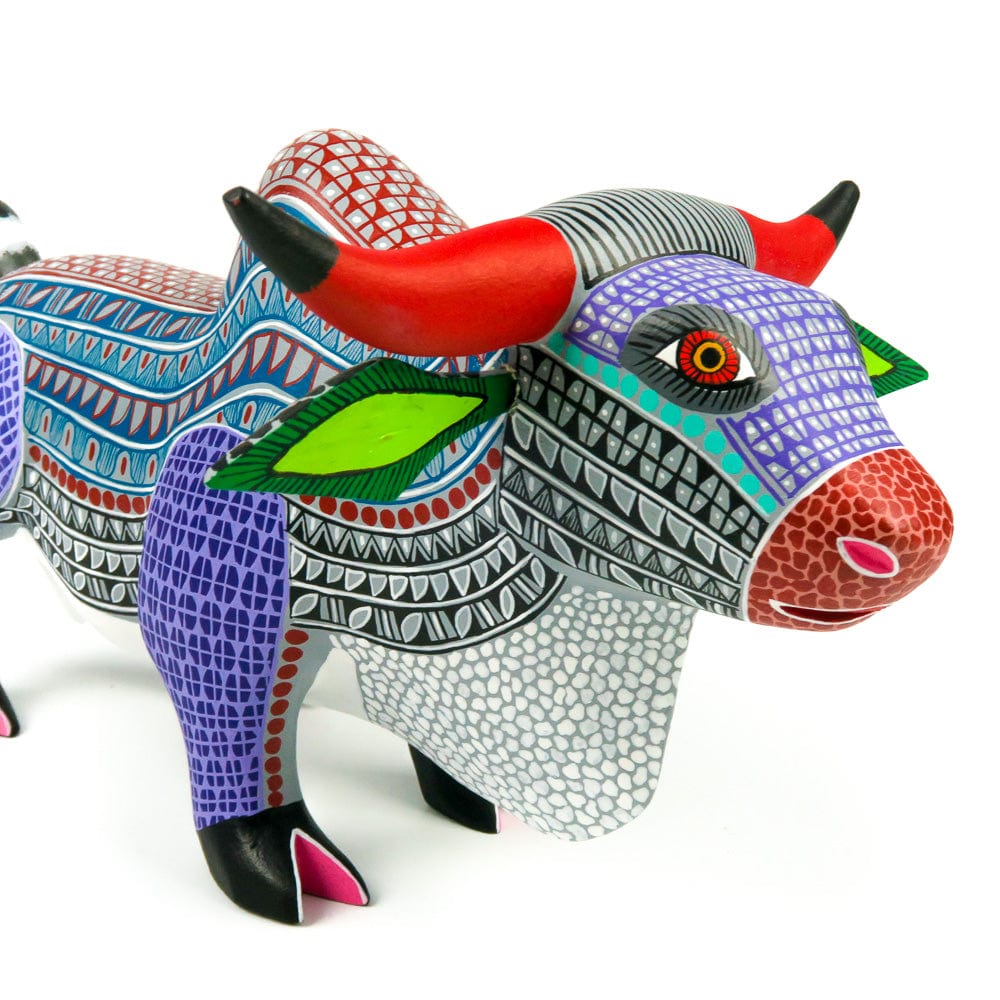 Bull - Oaxacan Alebrije Wood Carving – VivaMexico.com - Mexican Art