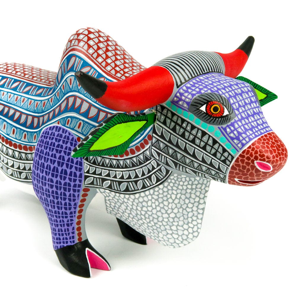 Bull - Oaxacan Alebrije Wood Carving – VivaMexico.com - Mexican Art