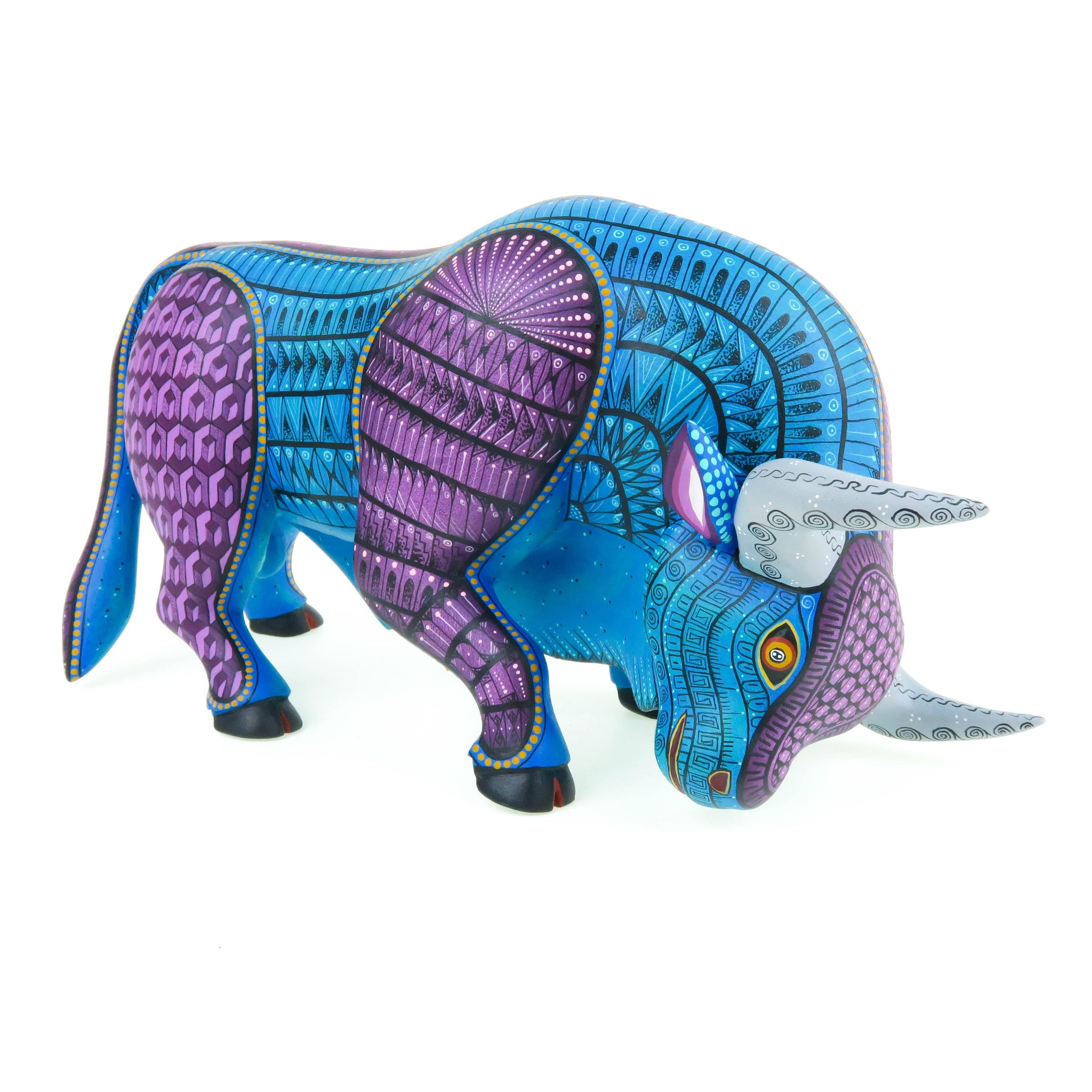 Charging Bull Masterpiece Oaxacan Alebrije Wood Carving – VivaMexico ...