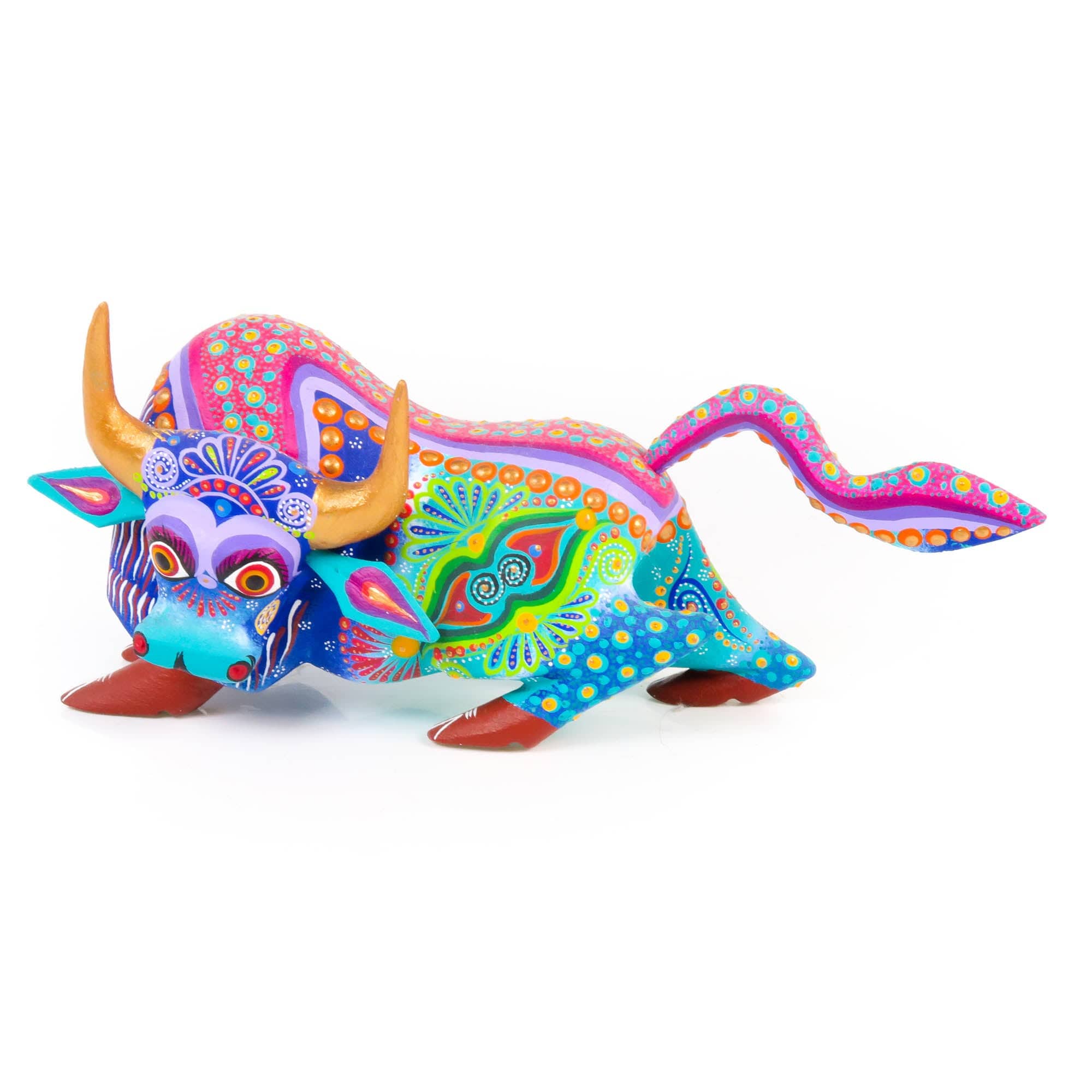 Colorful Bull - Oaxacan Alebrije Wood Carving – VivaMexico.com ...