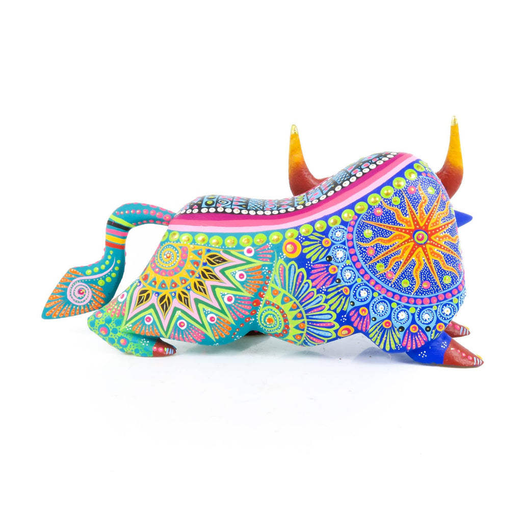Colorful Bull - Oaxacan Alebrije Wood Carving – VivaMexico.com ...