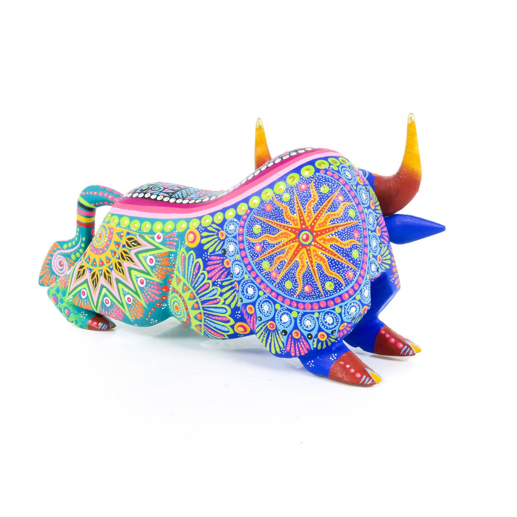 Colorful Bull - Oaxacan Alebrije Wood Carving – VivaMexico.com ...