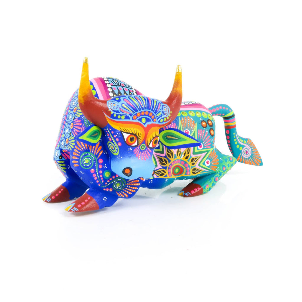 Colorful Bull - Oaxacan Alebrije Wood Carving – VivaMexico.com ...