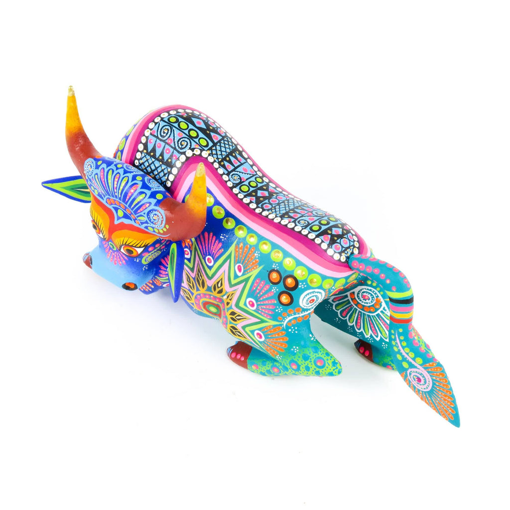 Colorful Bull - Oaxacan Alebrije Wood Carving – VivaMexico.com ...