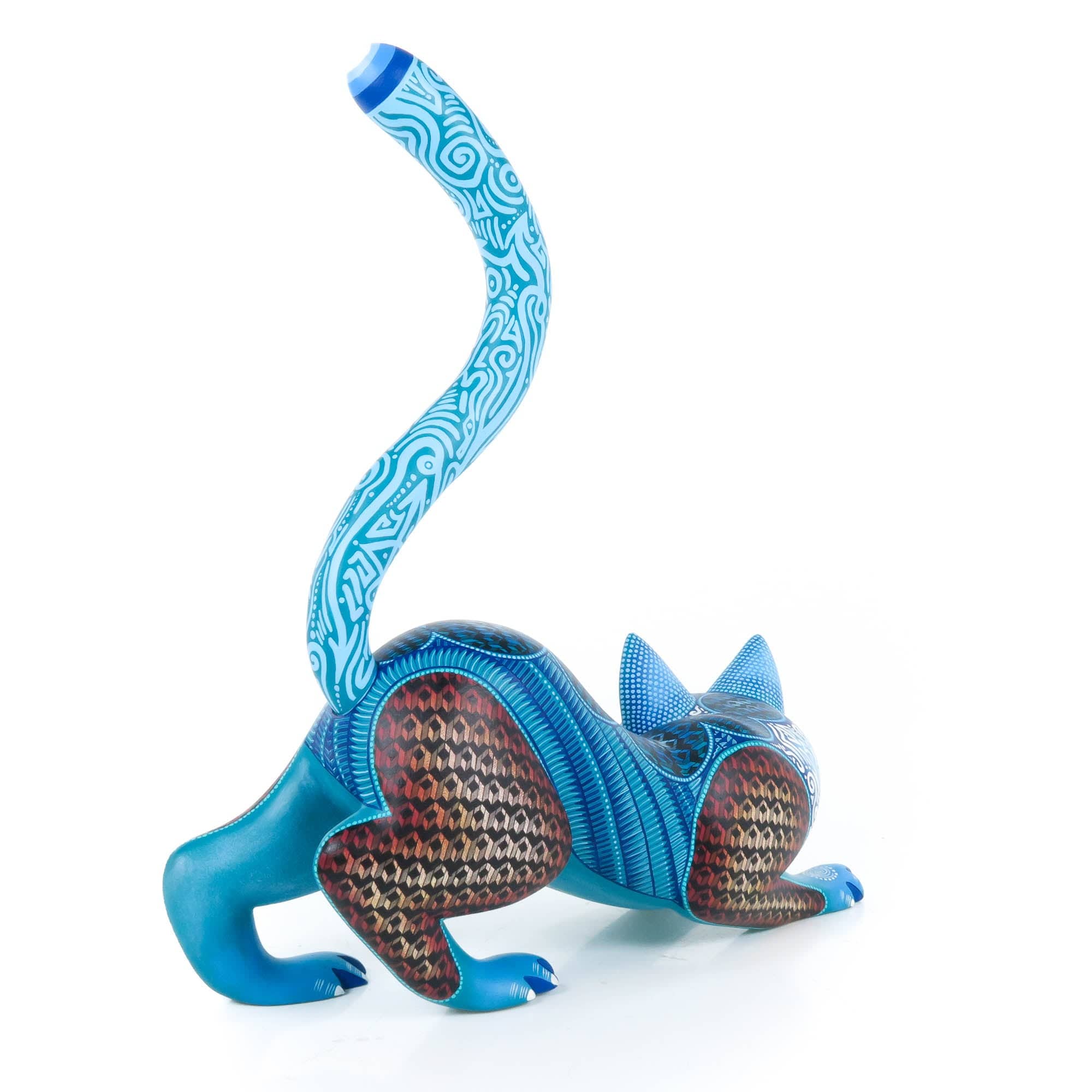 Crouching Cat - Oaxacan Alebrije Wood Carving – VivaMexico.com ...
