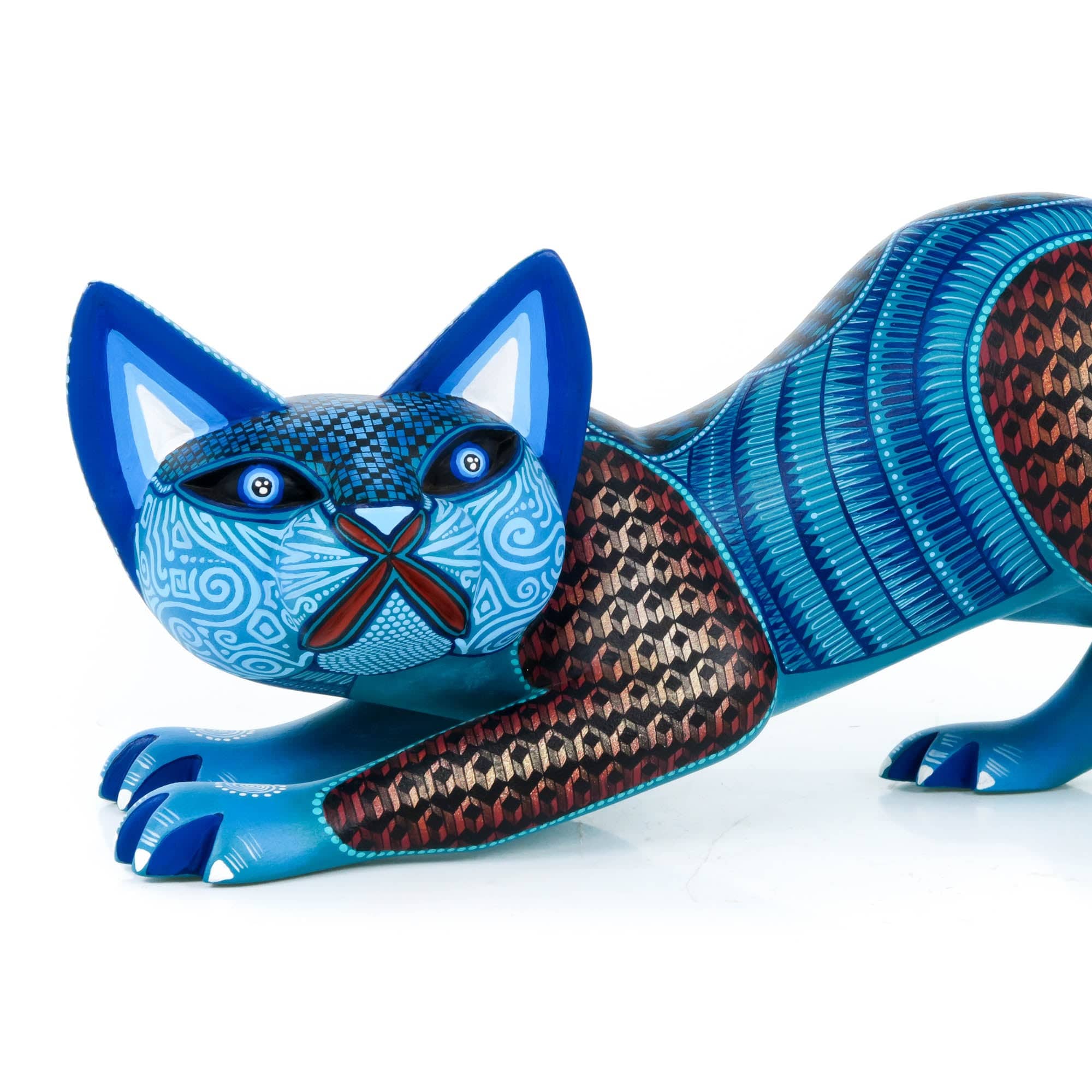 Crouching Cat - Oaxacan Alebrije Wood Carving – VivaMexico.com ...