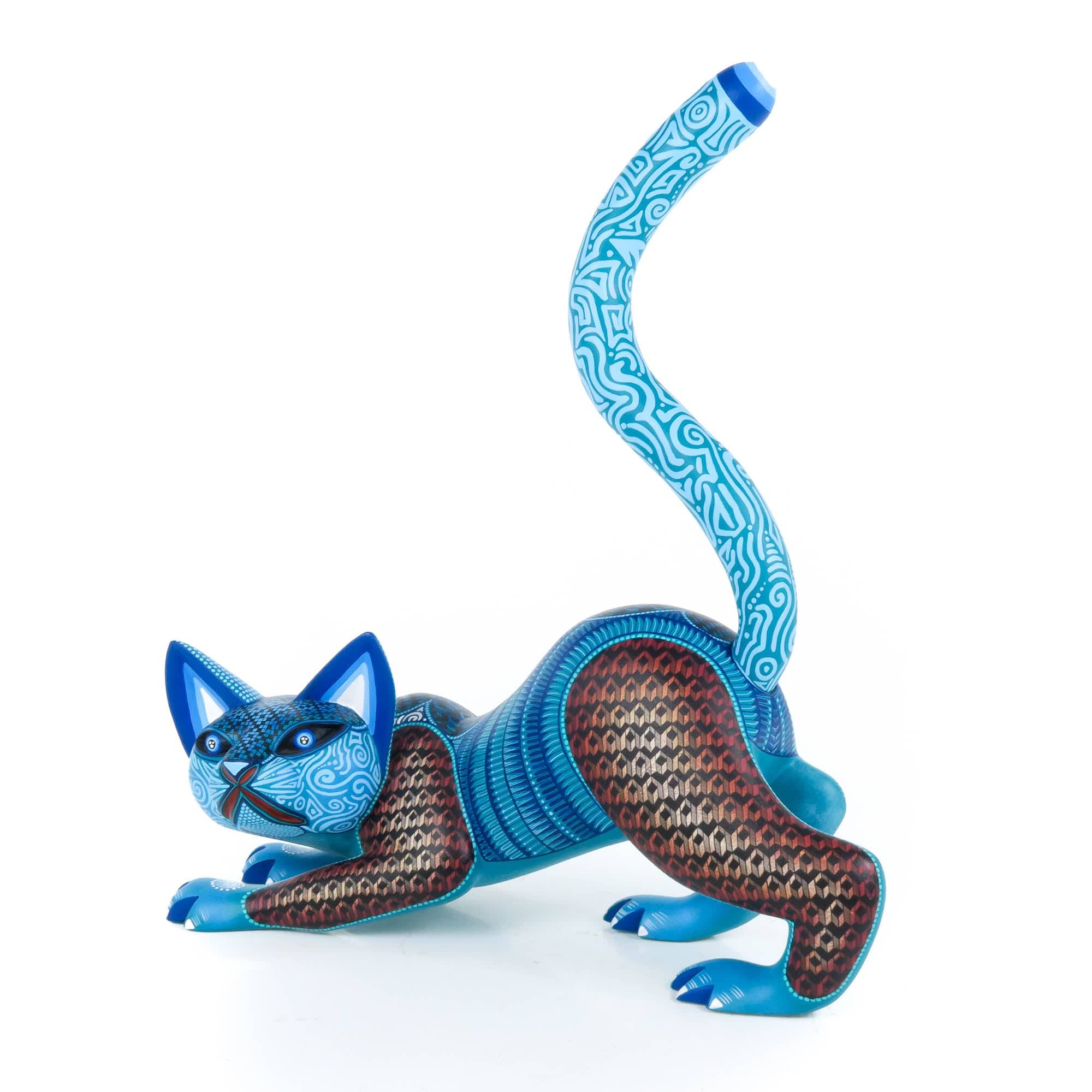 Crouching Cat - Oaxacan Alebrije Wood Carving – VivaMexico.com ...