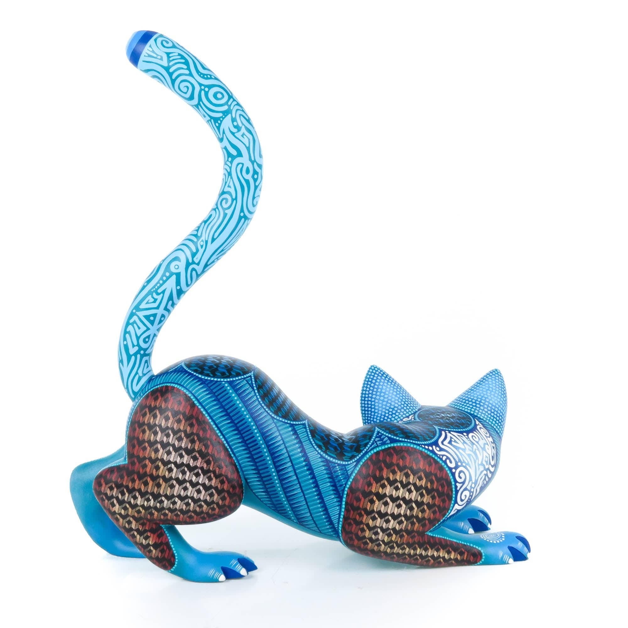 Crouching Cat - Oaxacan Alebrije Wood Carving – VivaMexico.com ...