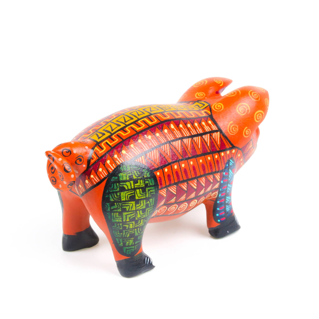 Cute Pig - Oaxacan Alebrije Wood Carving – VivaMexico.com - Mexican Art