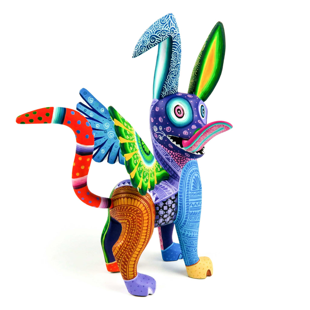 Dante Dog - Oaxacan Alebrije Wood Carving – VivaMexico.com - Mexican Art