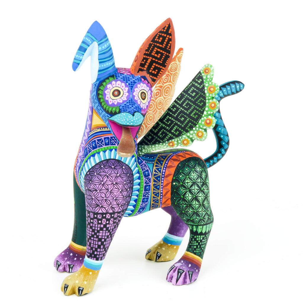 Dante Dog - Oaxacan Alebrije Wood Carving – VivaMexico.com - Mexican Art