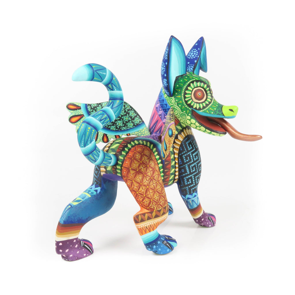 Dante Dog - Oaxacan Alebrije Wood Carving – VivaMexico.com - Mexican Art