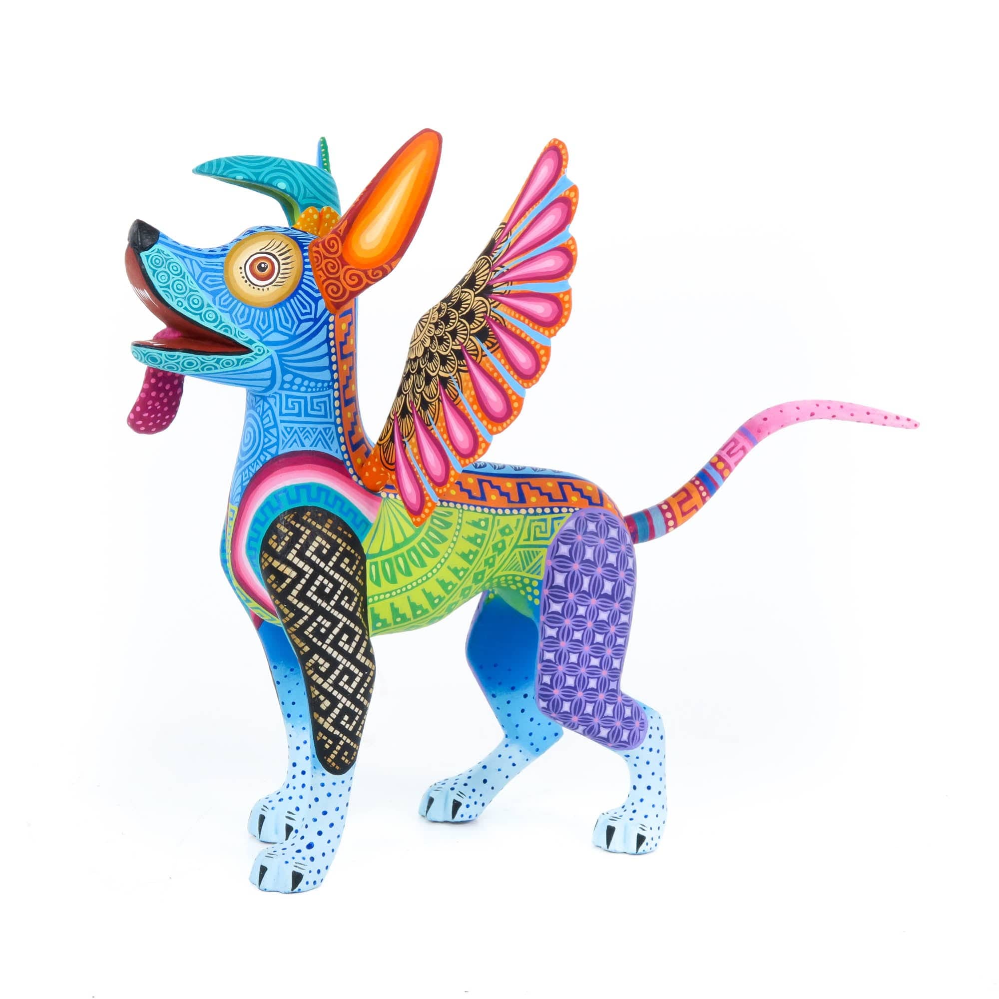 Dante Dog - Oaxacan Alebrije Wood Carving – VivaMexico.com - Mexican Art