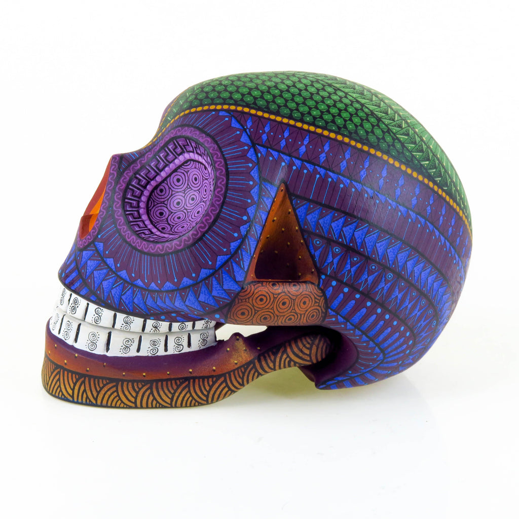 Day of The Dead Skull - Oaxacan Alebrije Wood Carving – VivaMexico.com ...