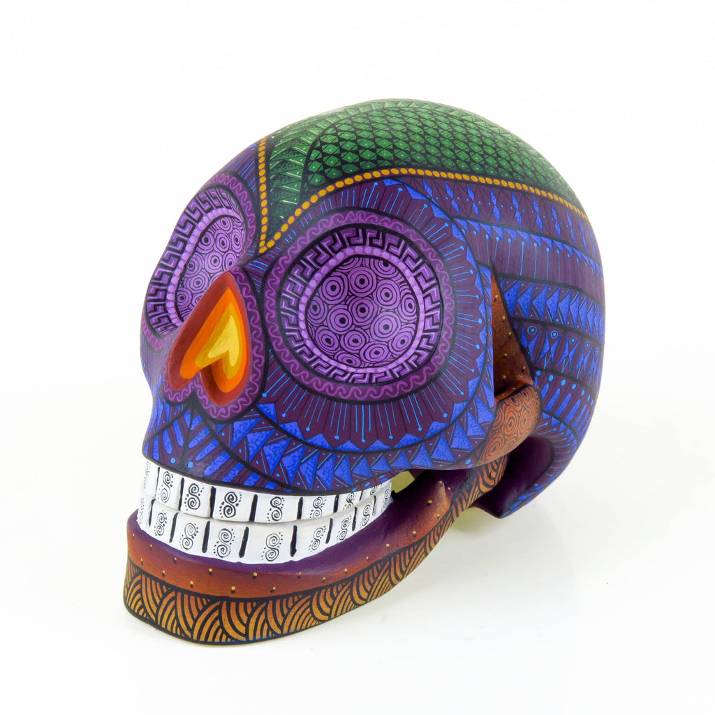 Day of The Dead Skull - Oaxacan Alebrije Wood Carving – VivaMexico.com ...
