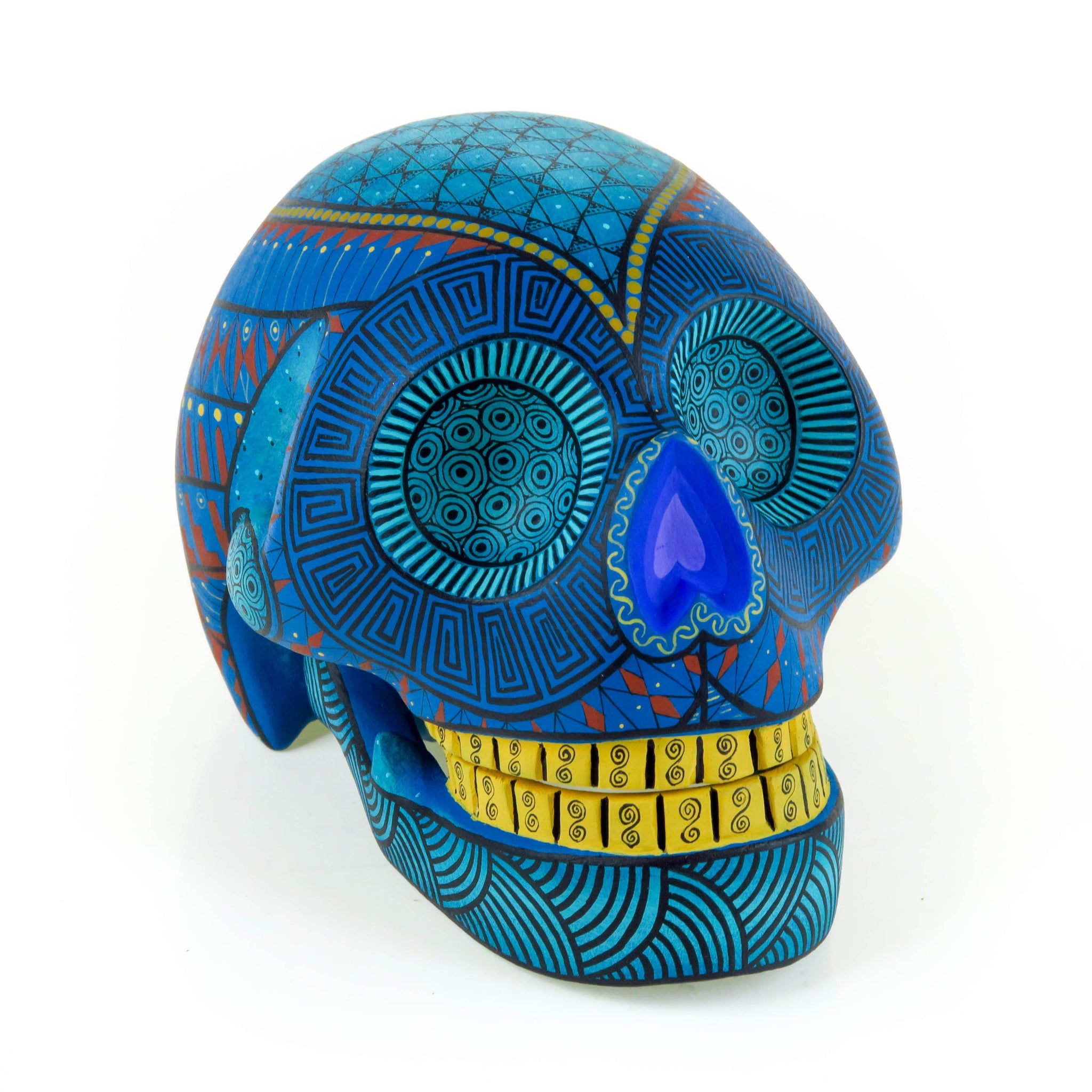Day of The Dead Skull - Oaxacan Alebrije Wood Carving – VivaMexico.com ...