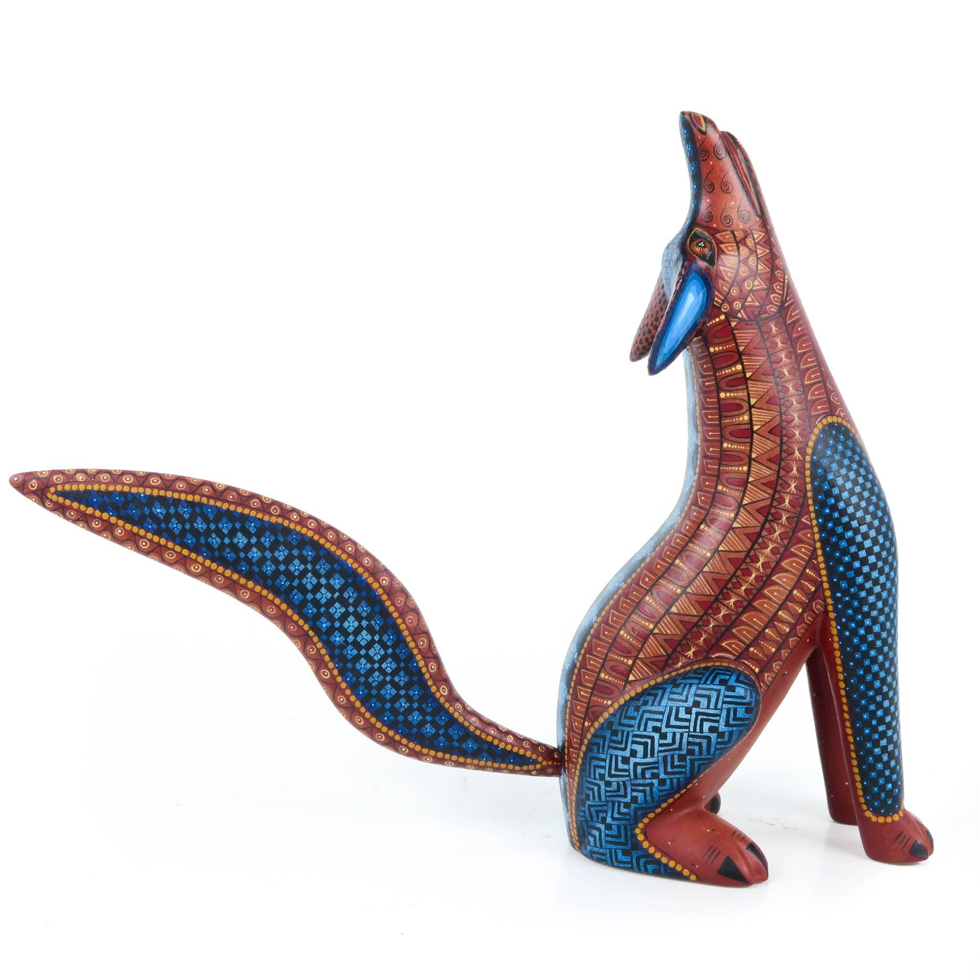 Fantastic Howling Coyote - Oaxacan Alebrije Wood Carving – VivaMexico ...