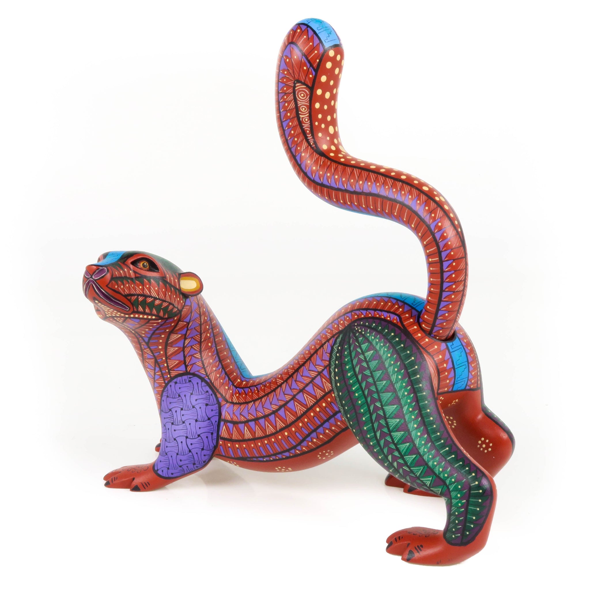 Fine Red Weasel - Oaxacan Alebrije Wood Carving – VivaMexico.com ...