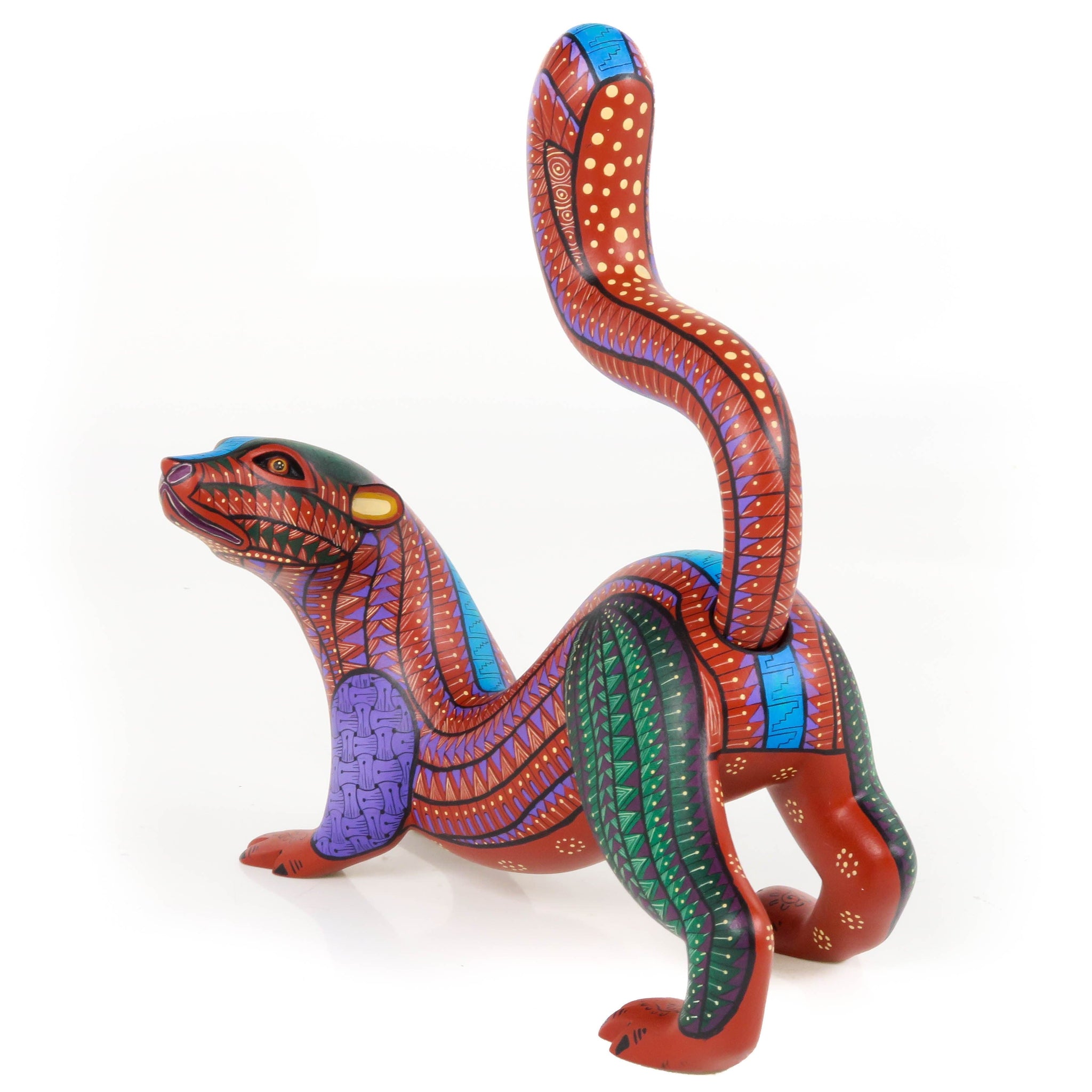 Fine Red Weasel - Oaxacan Alebrije Wood Carving – VivaMexico.com ...