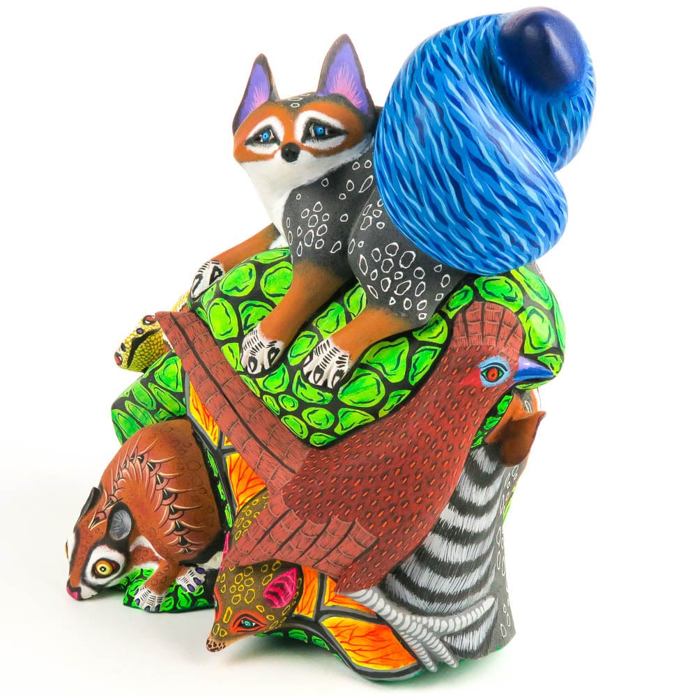Fox, Bat, Snake, Roadrunner, Tarsier, Coyote - Oaxacan Alebrije Wood C ...
