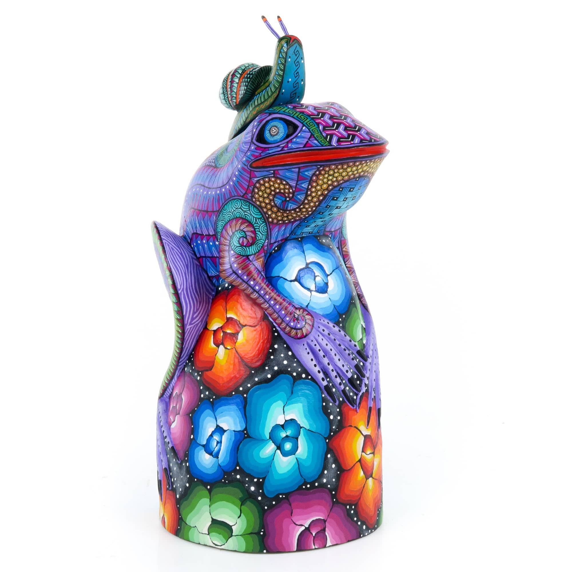 Frog & Passenger Snail - Oaxacan Alebrije Wood Carving – VivaMexico.com ...
