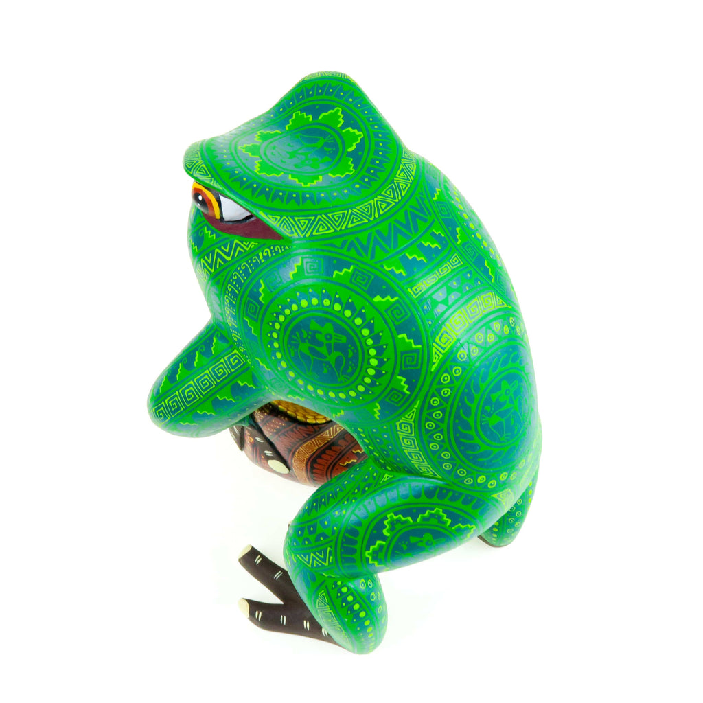 Frog With Jug - Oaxacan Alebrije Wood Carving – VivaMexico.com ...