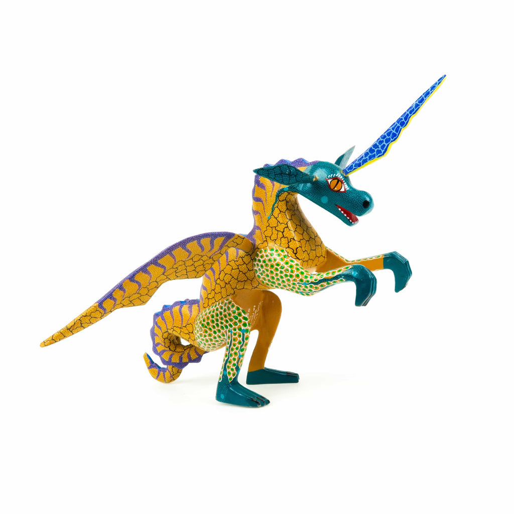 Horned Dragon - Oaxacan Alebrije Wood Carving – VivaMexico.com ...