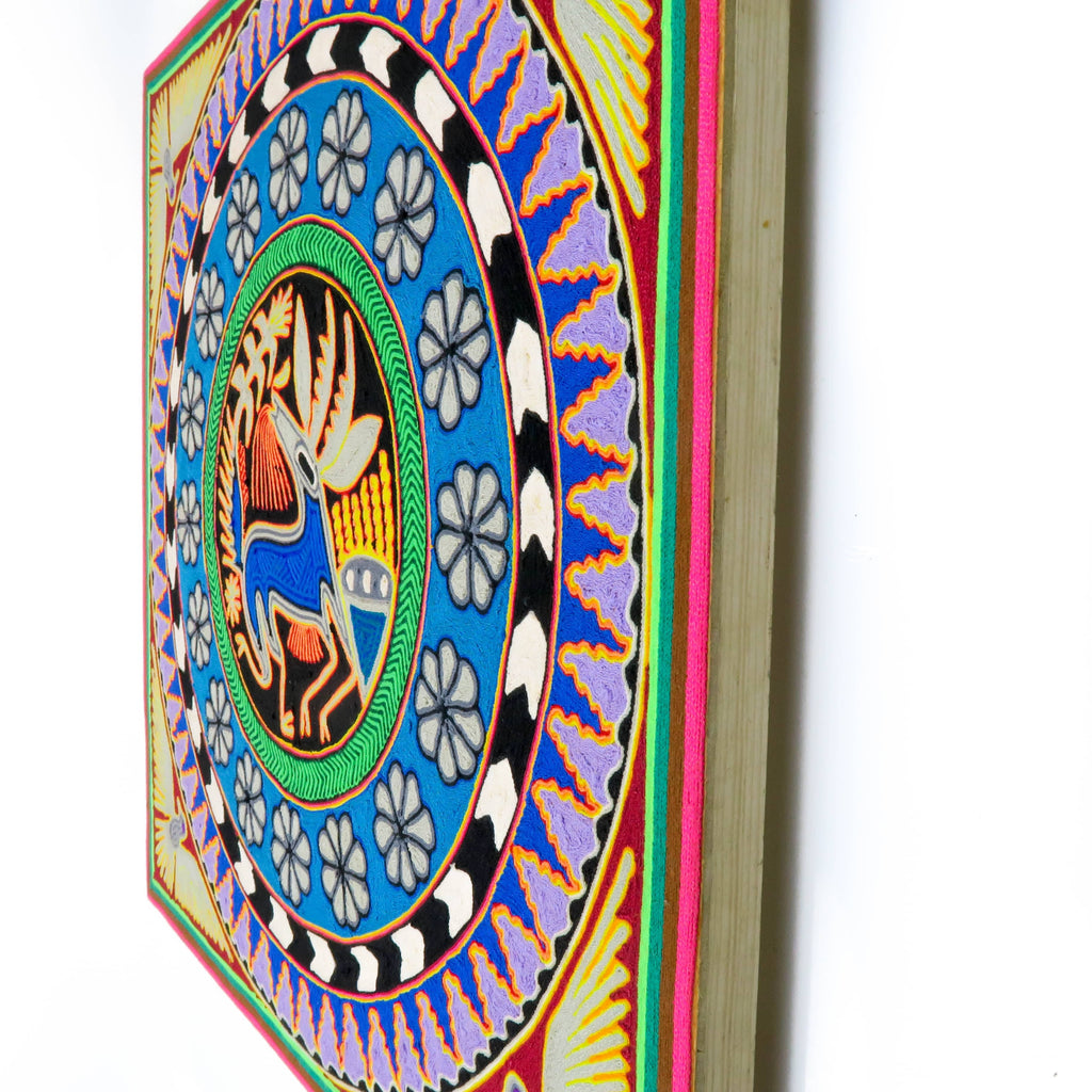 Huichol Yarn Painting (24" x 24") Mexican Indigenous Art – VivaMexico ...