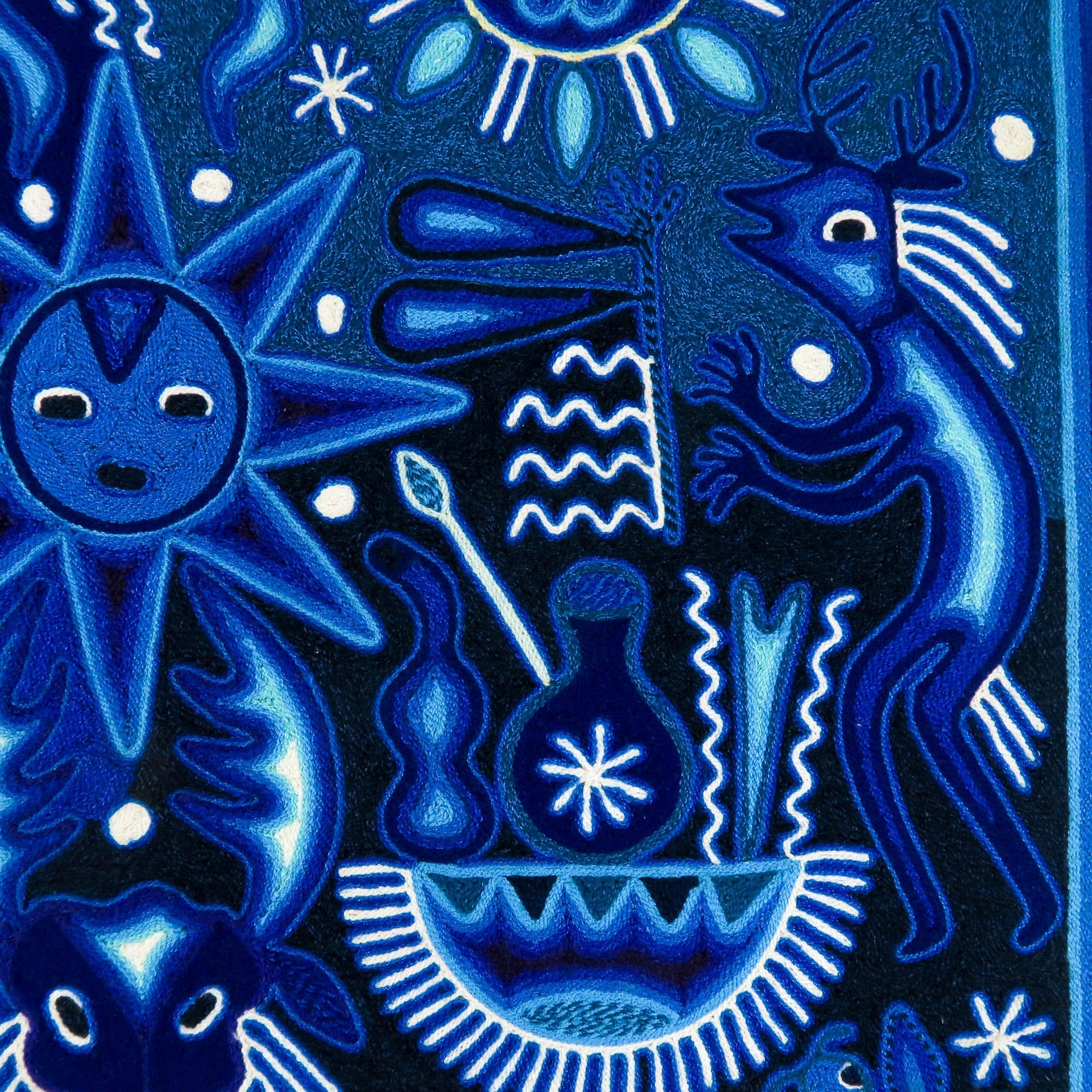Huichol Yarn Painting (24" x 24") Mexican Indigenous Art – VivaMexico ...