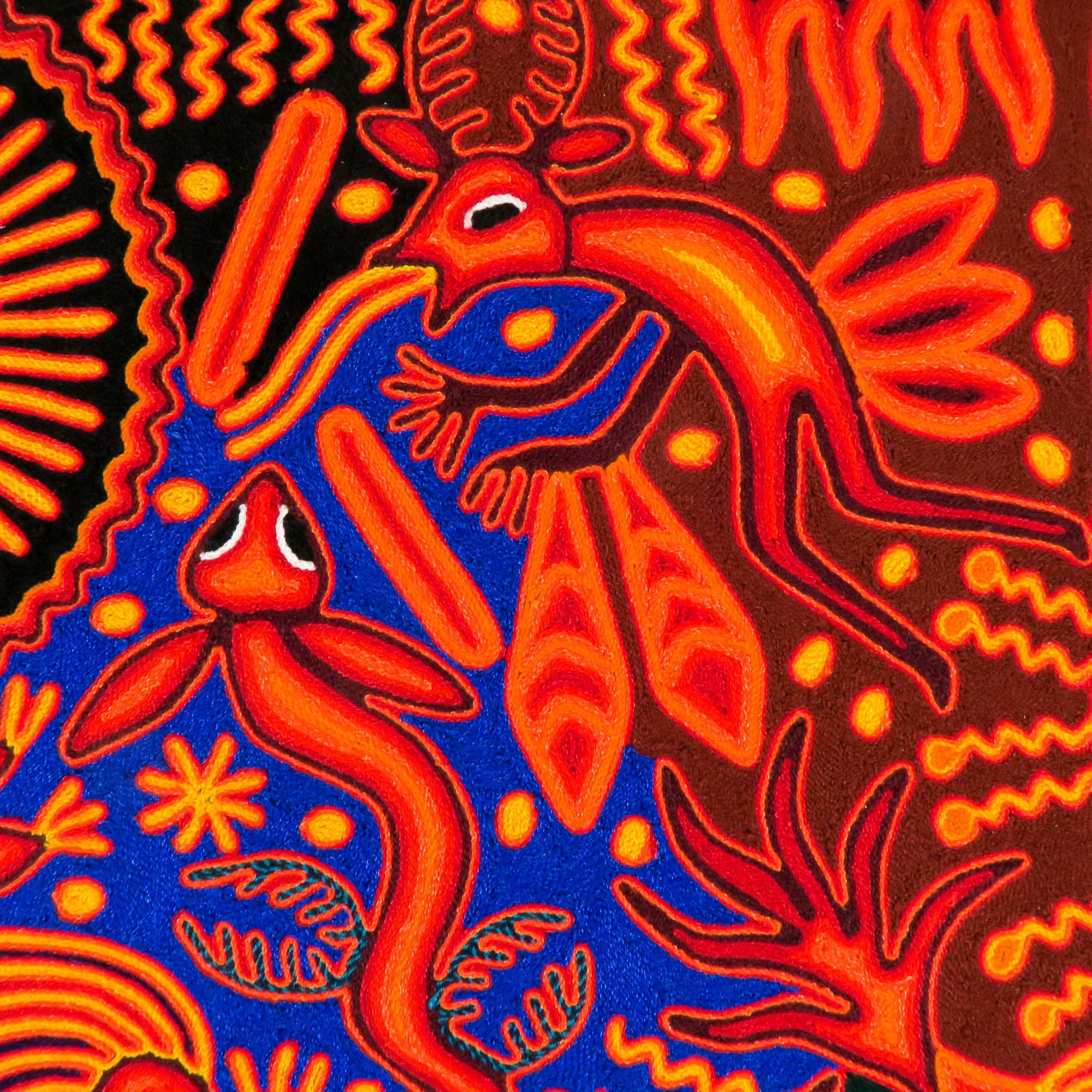Huichol Yarn Painting (24" x 24") Mexican Indigenous Art – VivaMexico ...