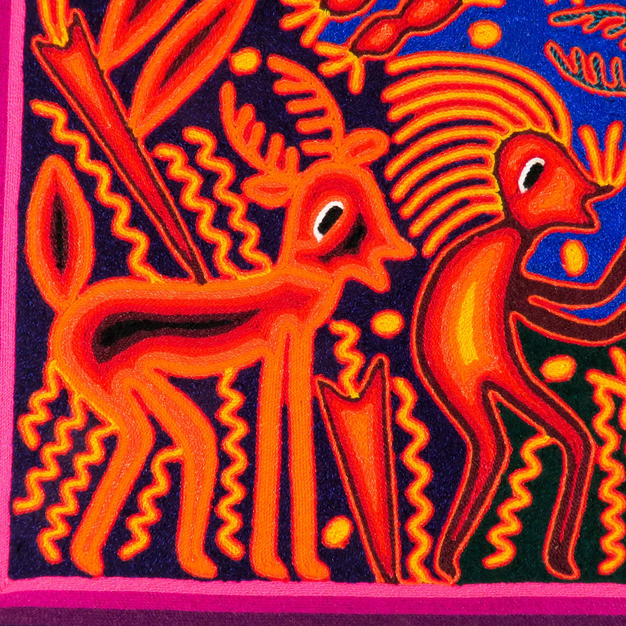 Huichol Yarn Painting (24" x 24") Mexican Indigenous Art – VivaMexico ...