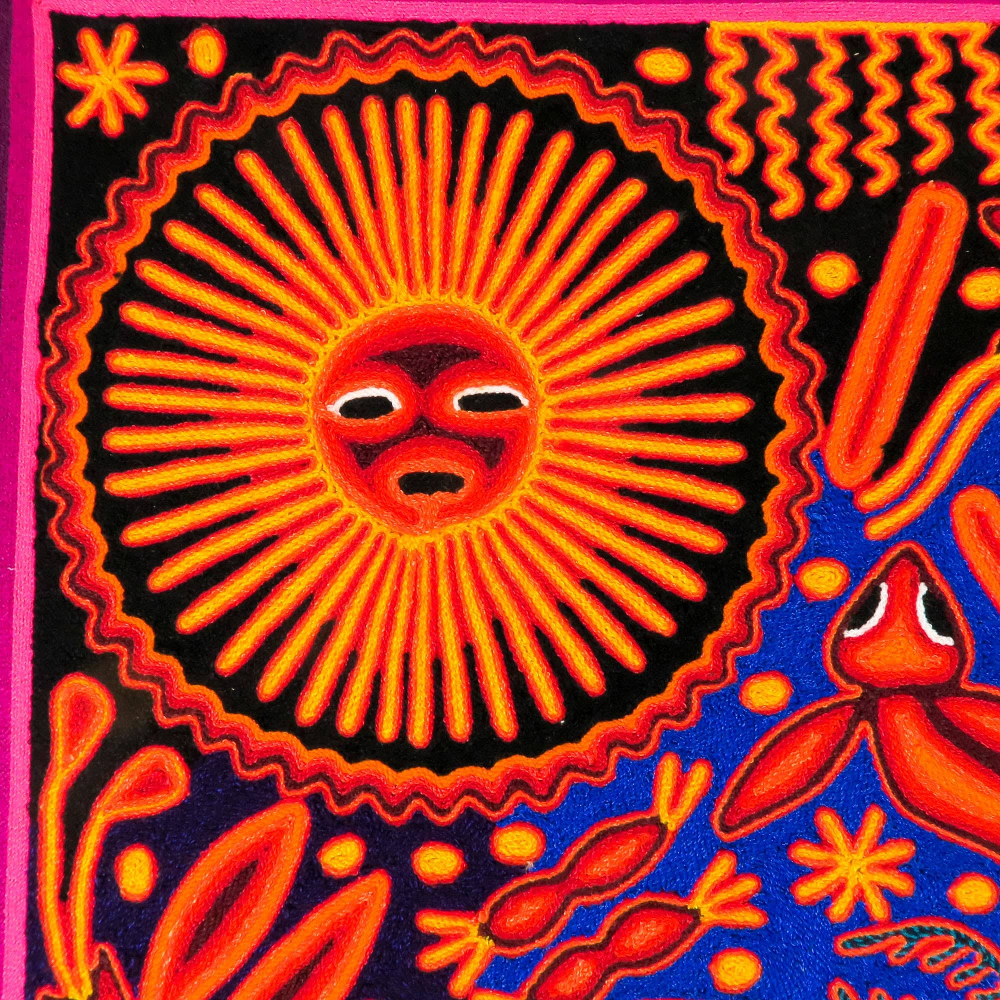 Huichol Yarn Painting (24" x 24") Mexican Indigenous Art – VivaMexico ...