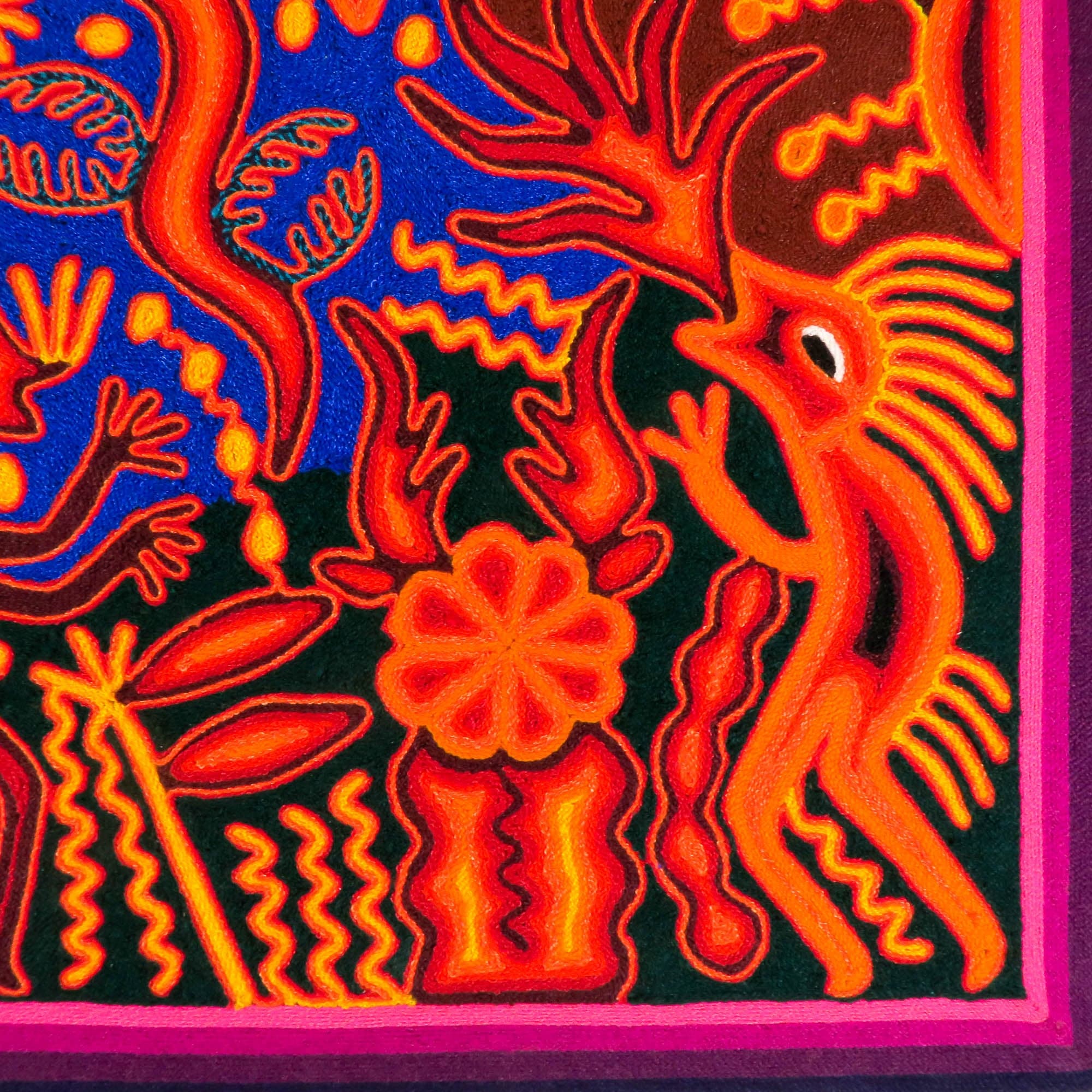 Huichol Yarn Painting (24" x 24") Mexican Indigenous Art – VivaMexico ...