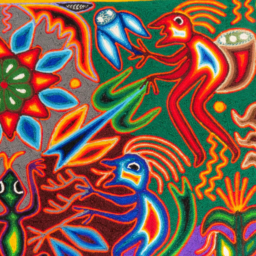 Huichol Yarn Painting (24" x 24") Mexican Indigenous Art – VivaMexico ...