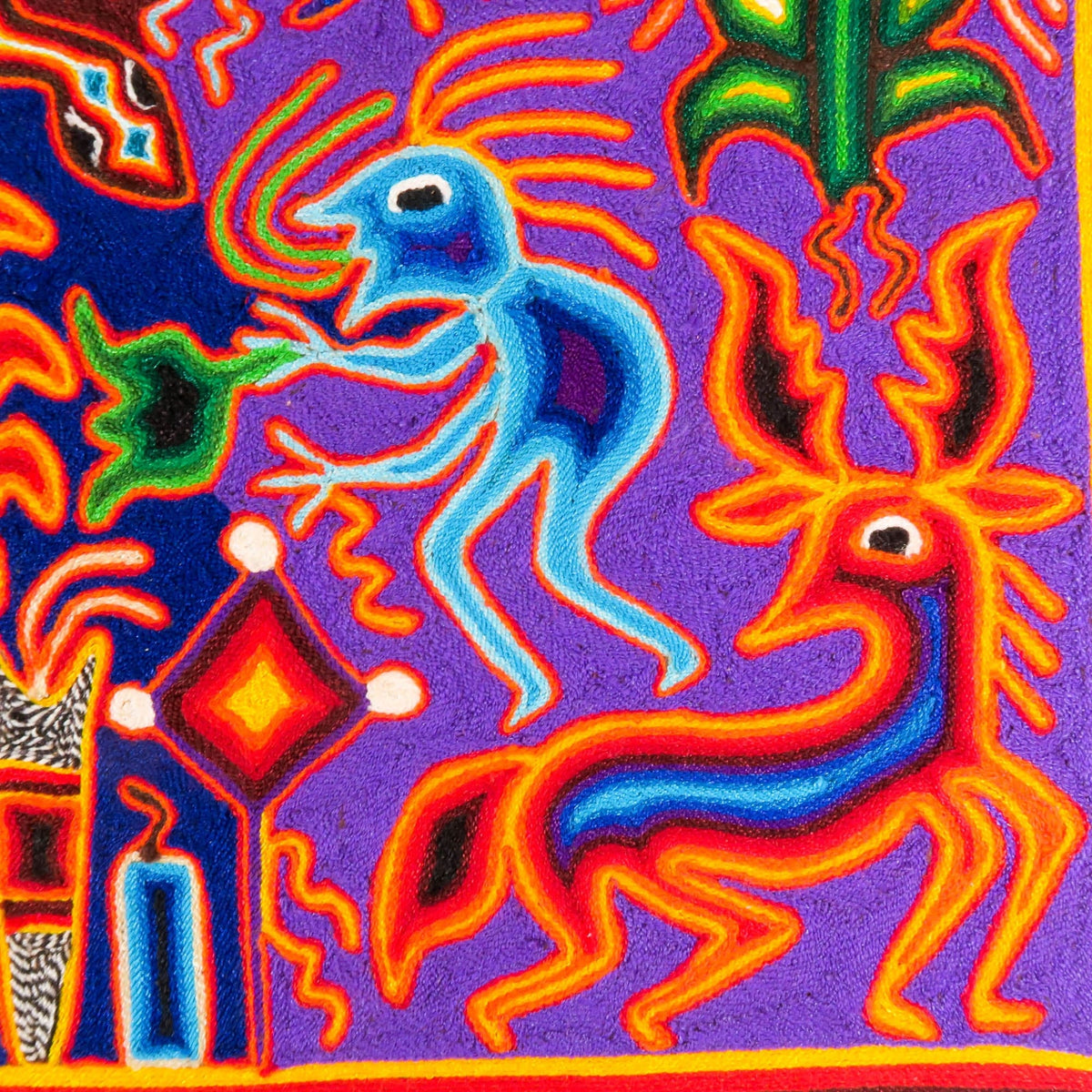 Huichol Yarn Painting (24" x 24") Mexican Indigenous Art – VivaMexico ...