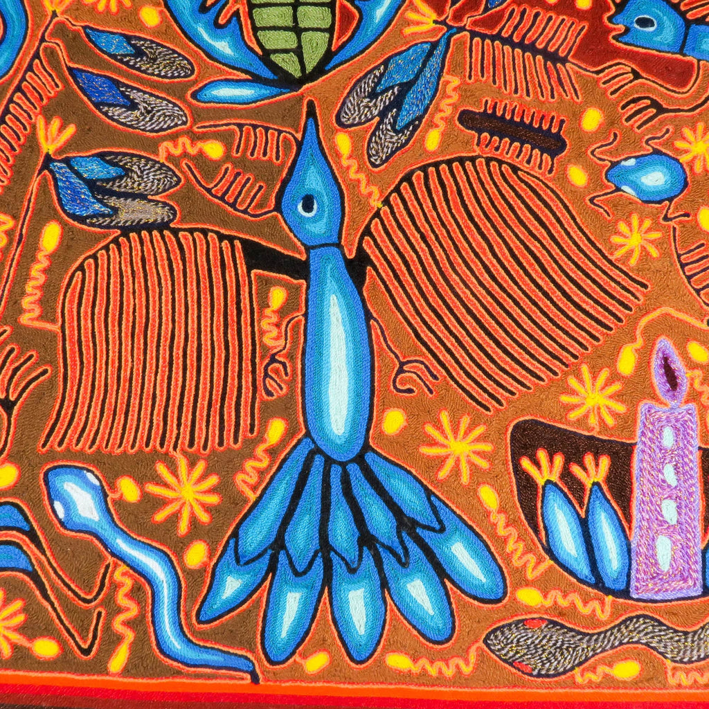 Huichol Yarn Painting (24" x 24") Mexican Indigenous Art – VivaMexico ...