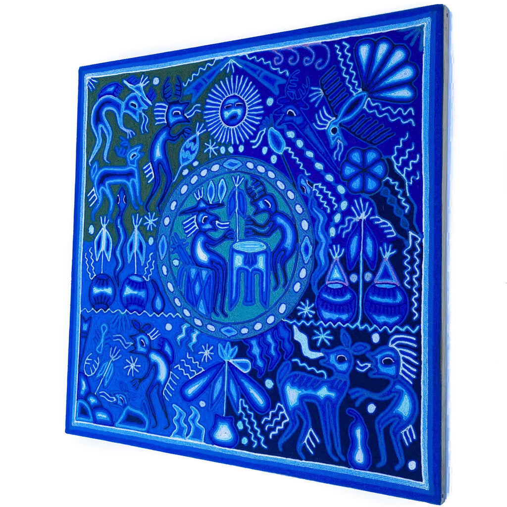 Huichol Yarn Painting (24" x 24") Mexican Indigenous Art – VivaMexico ...
