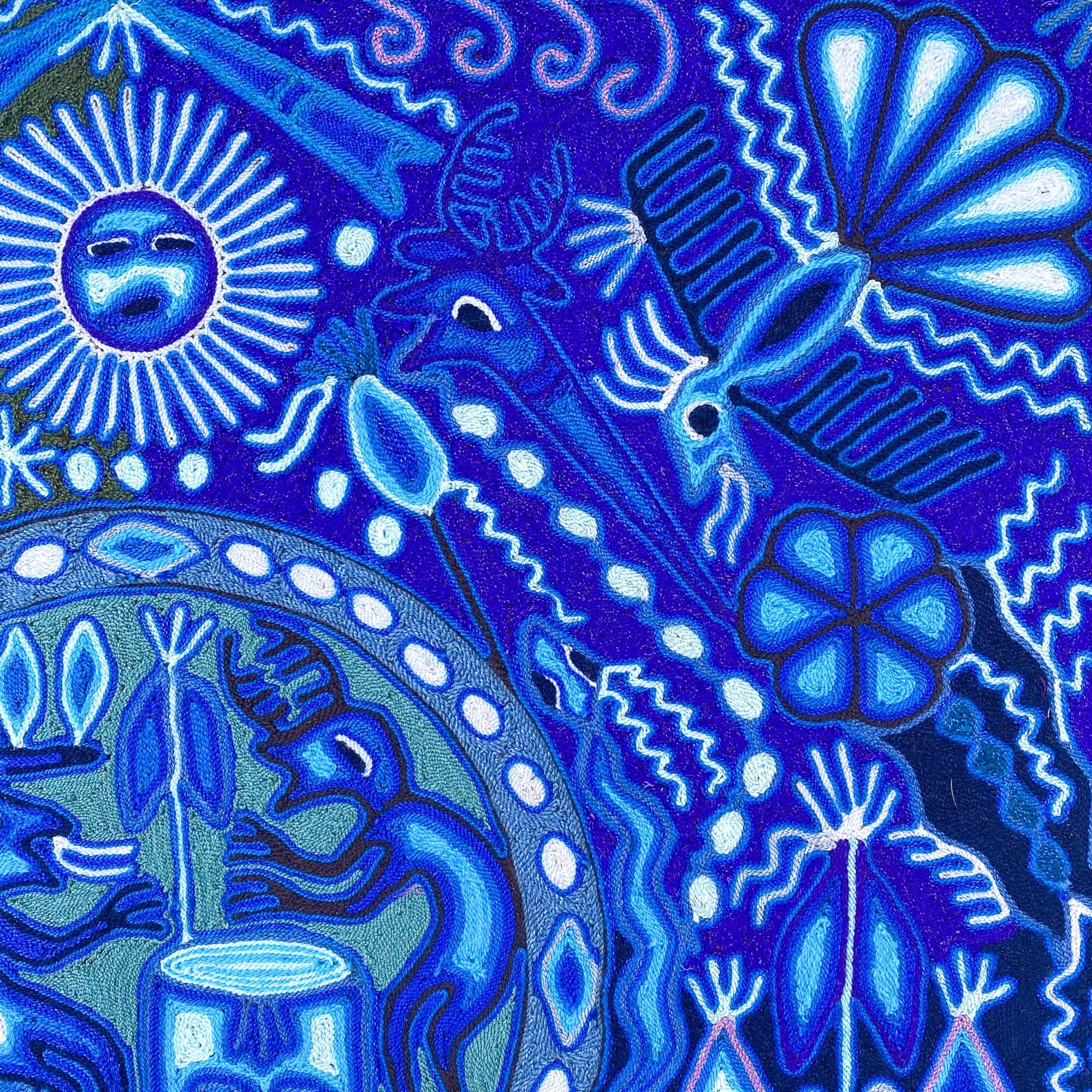 Huichol Yarn Painting (24" x 24") Mexican Indigenous Art – VivaMexico ...