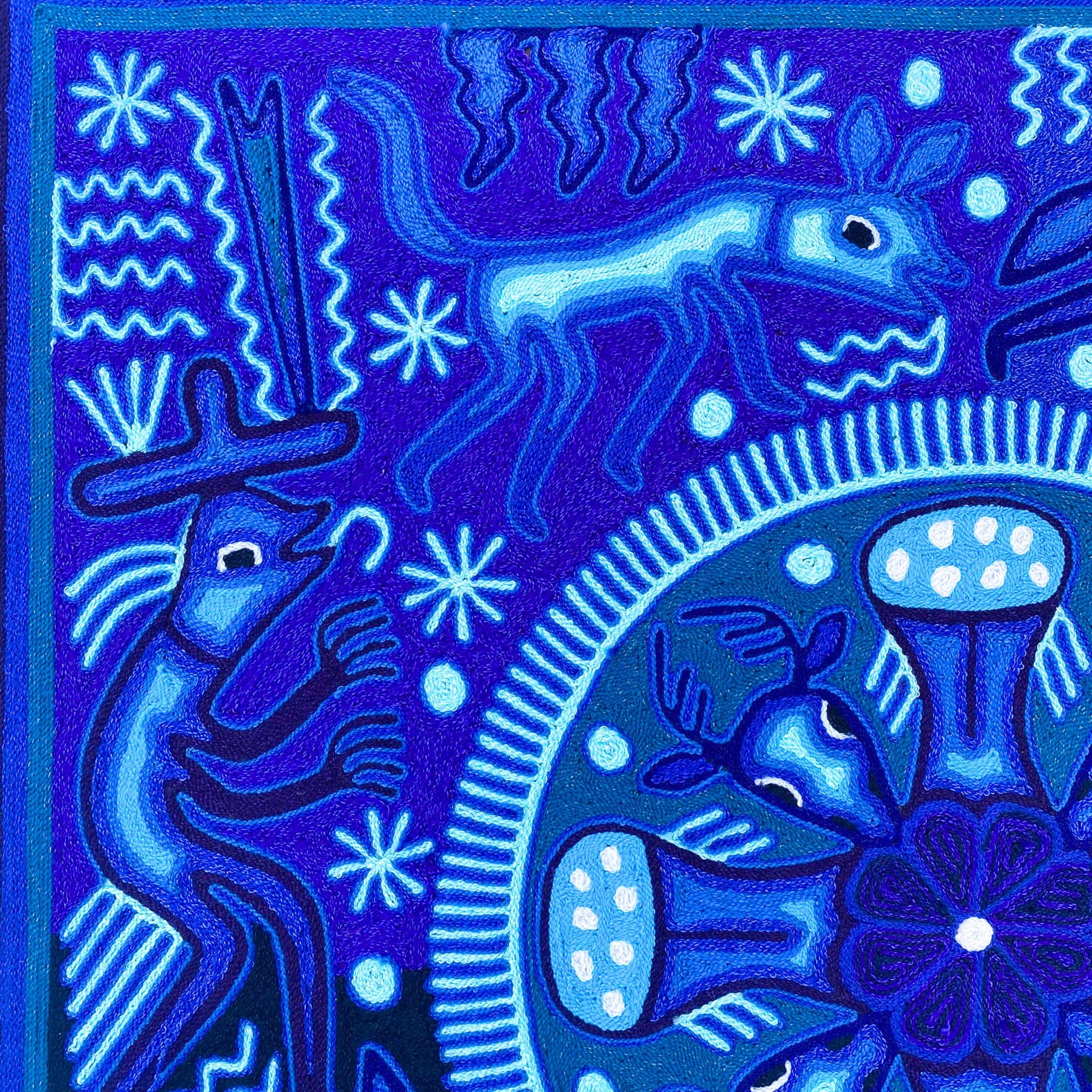 Huichol Yarn Painting (24" x 24") Mexican Indigenous Art – VivaMexico ...