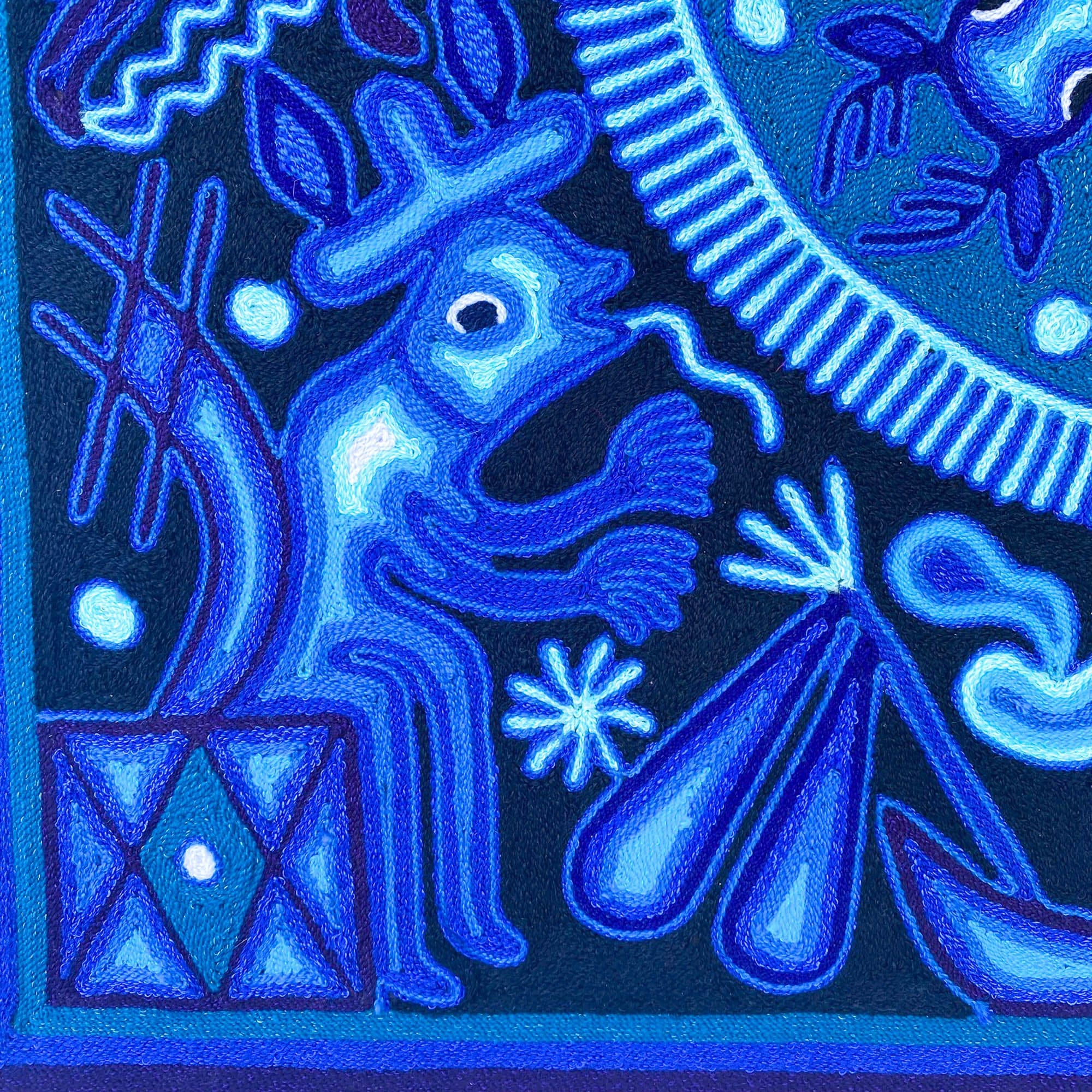 Huichol Yarn Painting (24" x 24") Mexican Indigenous Art – VivaMexico ...